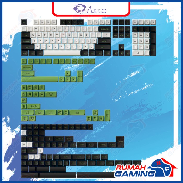 Jual KEYCAP - KEYCAPS - MDA - AKKO PANDA - PBT KEYCAP - 227 KEY ...