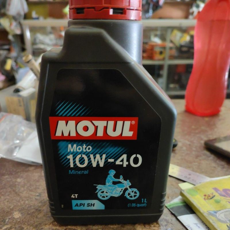 Jual oli mesin 4t motul moto 10w 40 1liter api sh mineral | Shopee Indonesia