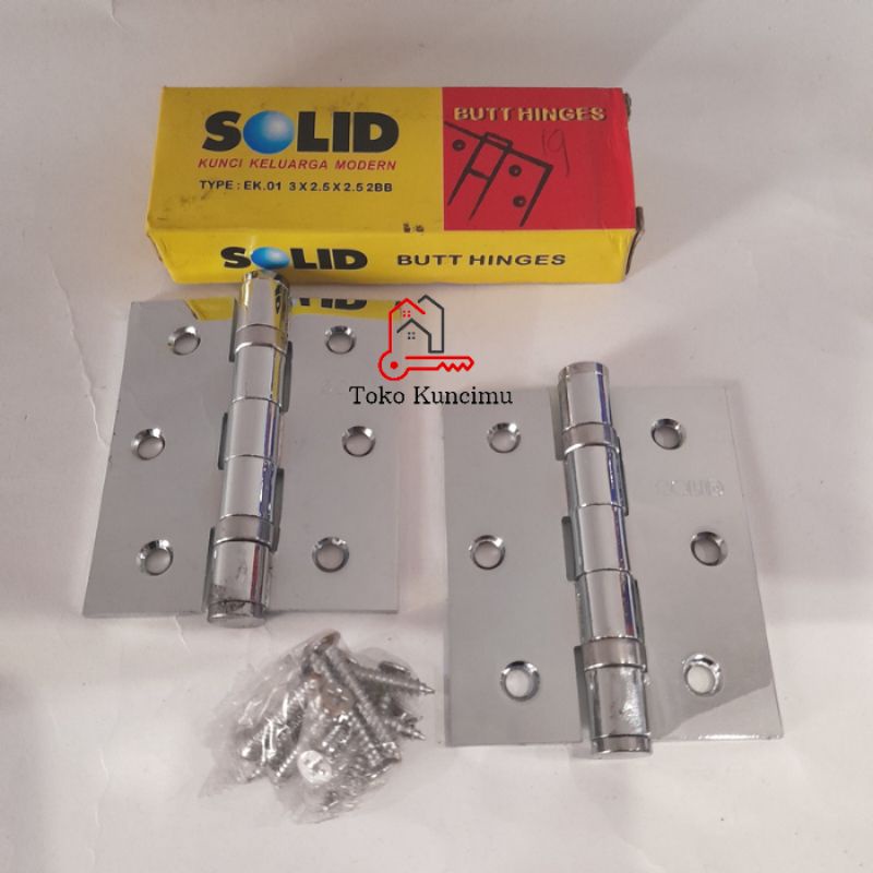 Jual ENGSEL KUPU KUPU JENDELA PINTU SOLID 3 INCH | Shopee Indonesia