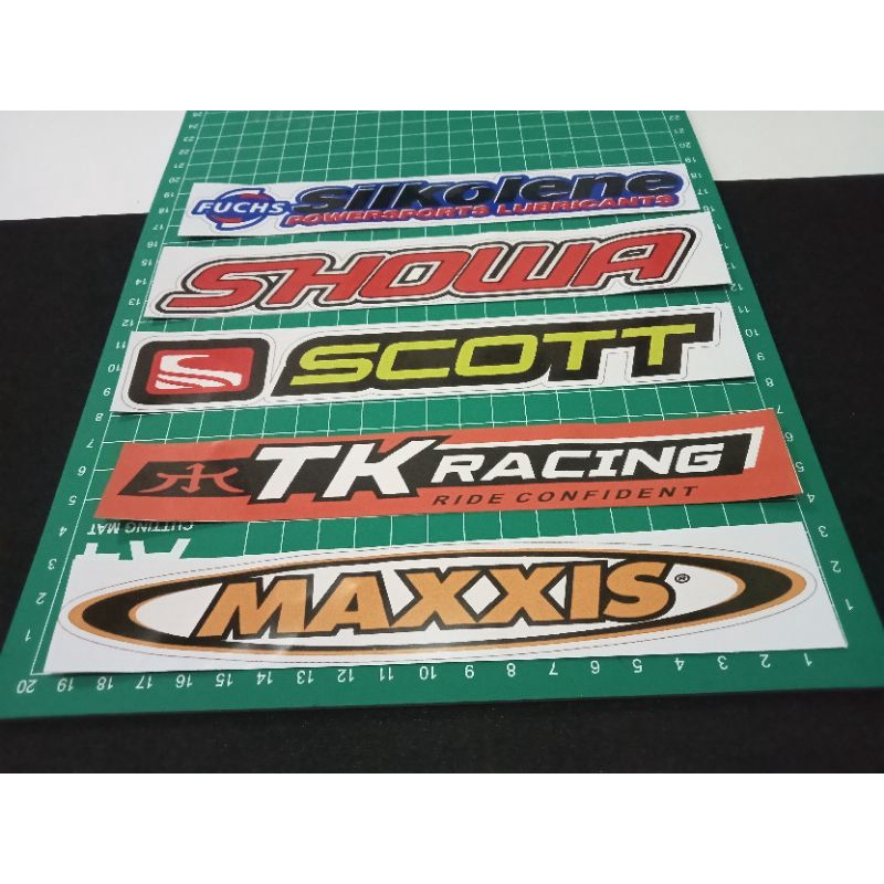 Jual STIKER STICKER MAXIS TK RACING SCOOT SHOWA SILKOLENE | Shopee ...