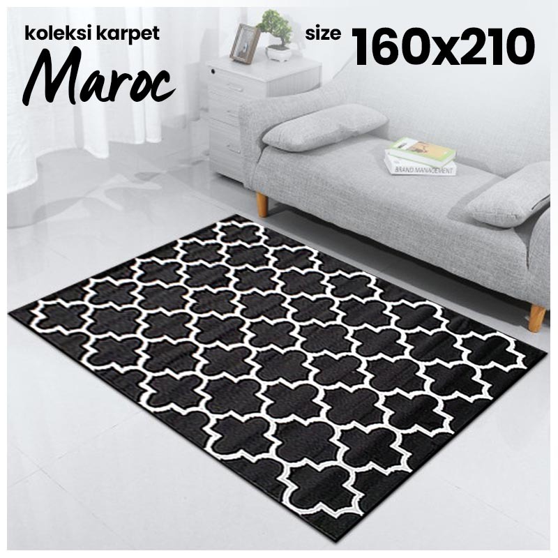Jual [CSS] Karpet Lantai Maroc 160X210 Full Monochrome Series | Shopee ...