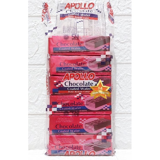 Jual APOLLO CHOCOLATE COATED WAFER PACK 12s x12gr | WAFER CHOCOLATE ...