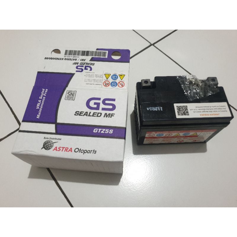 Jual AKI GS GTZ5S ORIGINAL UNTUK BEAT FI/VARIO/SCOOPY | Shopee Indonesia
