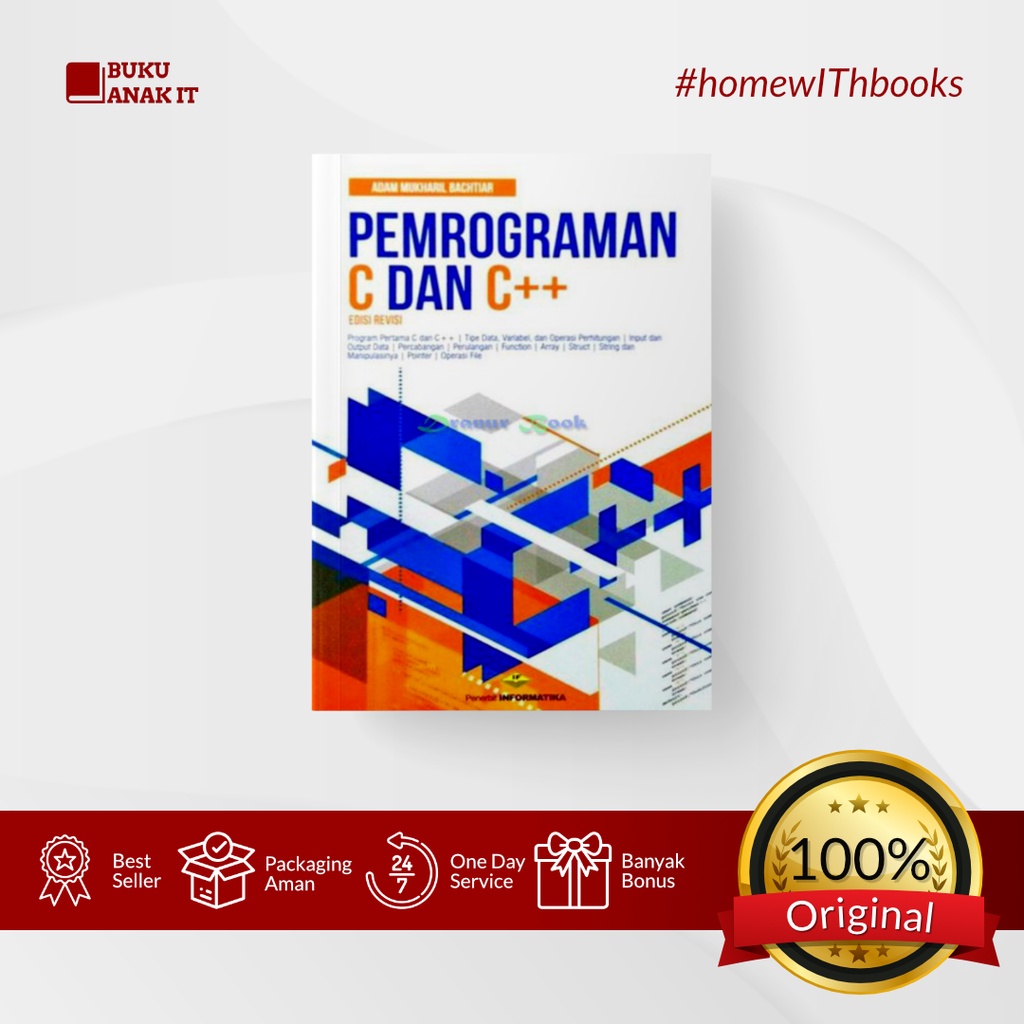 Jual BUKU PEMROGRAMAN C DAN C++ EDISI REVISI | ADAM MUKHARIL BACHTIAR ...