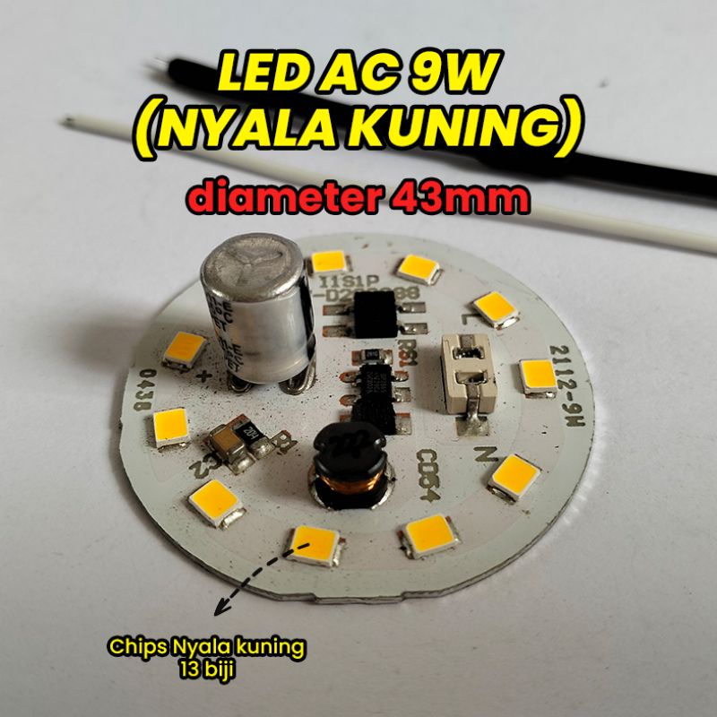 Jual PCB LED AC 9W Mata Lampu Kuning | Shopee Indonesia