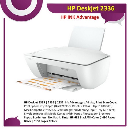 Jual HP DeskJet Ink Advantage 2336 All-in-One Printer 7WQ05B | Shopee Indonesia