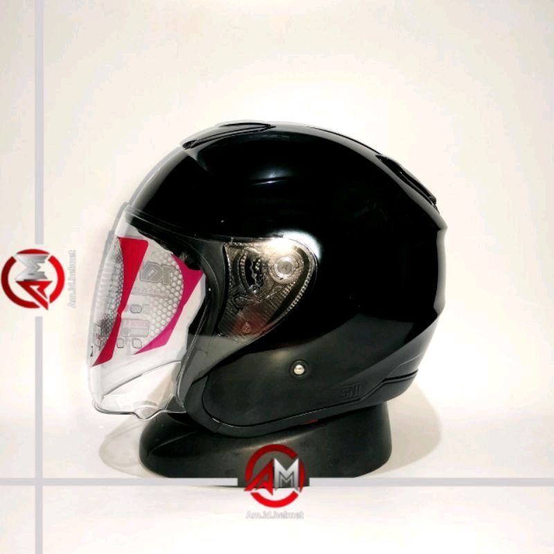 Jual HELM KYT KYOTO R SOLID BLACK GLOSSY KYT HELM KYOTO POLOS HITAM HALF FACE | Shopee Indonesia