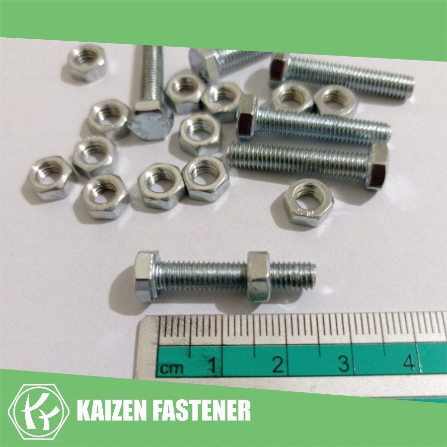 Jual M5x25 Baut Mur (Kunci 8) Putih | Shopee Indonesia