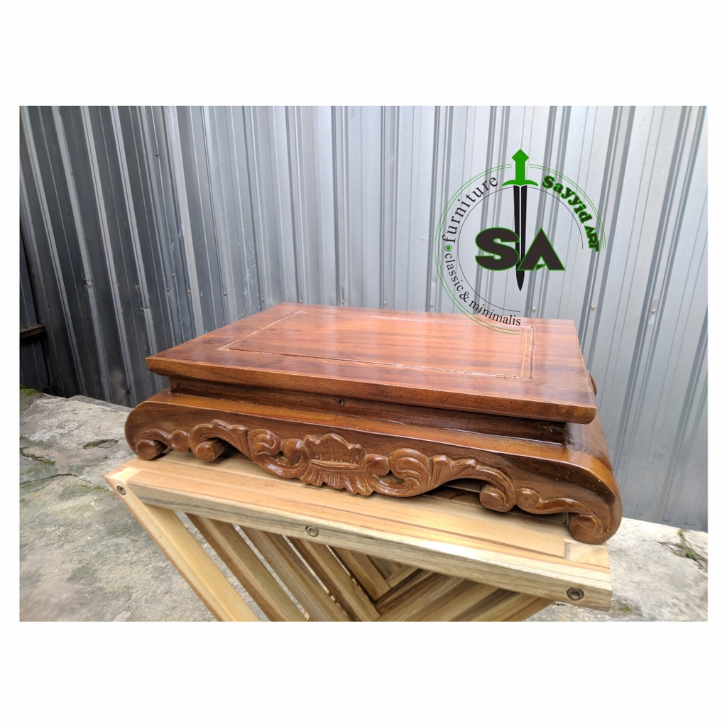 Jual meja bonsai, meja patung, meja hias, meja dupa kayu jati tatakan ...