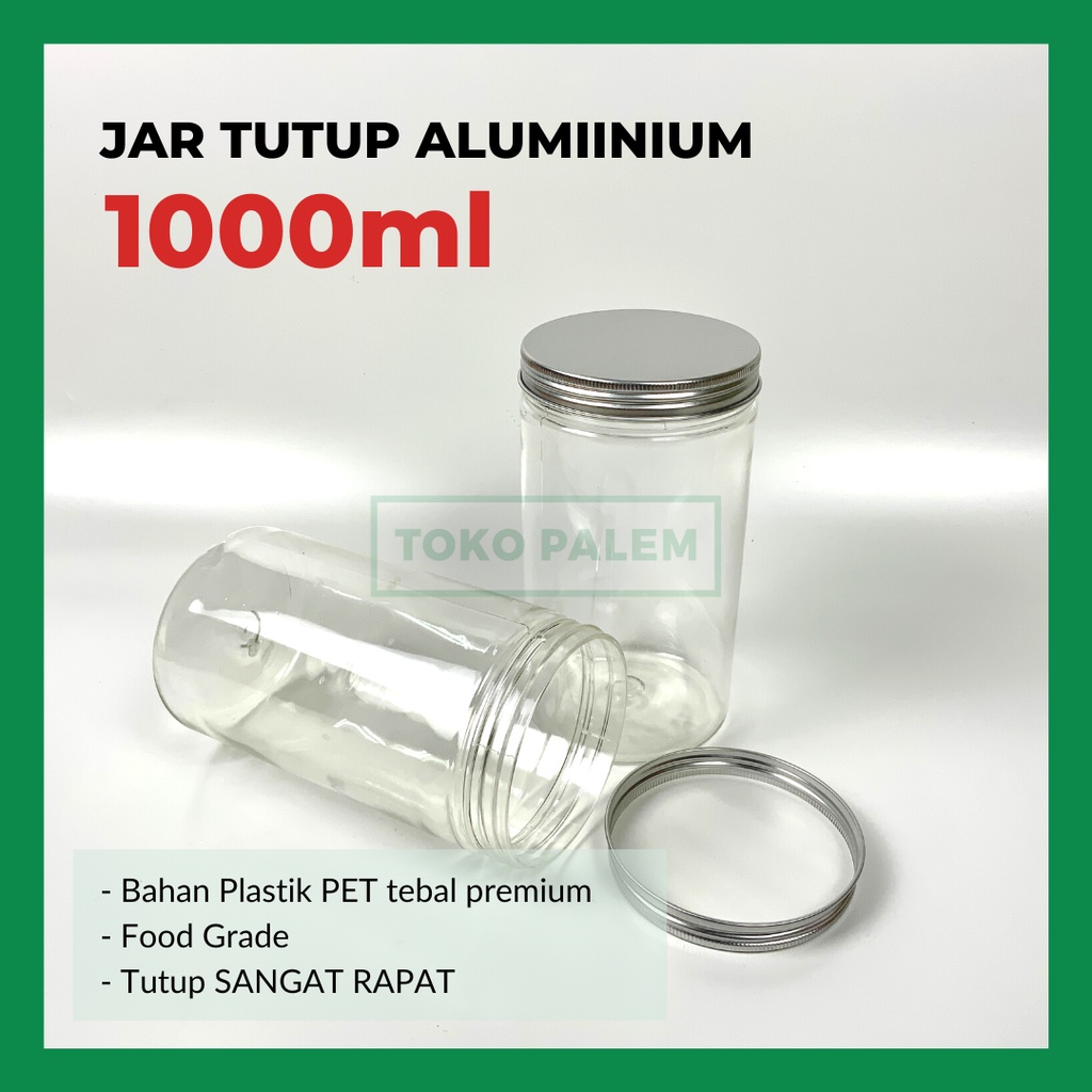 Jual [ TERSEDIA TUTUP SILVER DAN GOLD ] Toples Jar Plastik Tabung Tutup ...