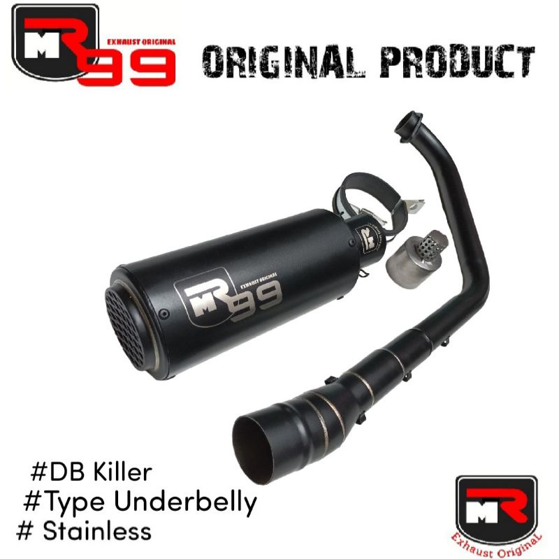 Jual Knalpot Racing Underbelly - Kolong Yamaha XSR155 XSR155 Full System MR99 ORIGINAL BLACK DOF ...