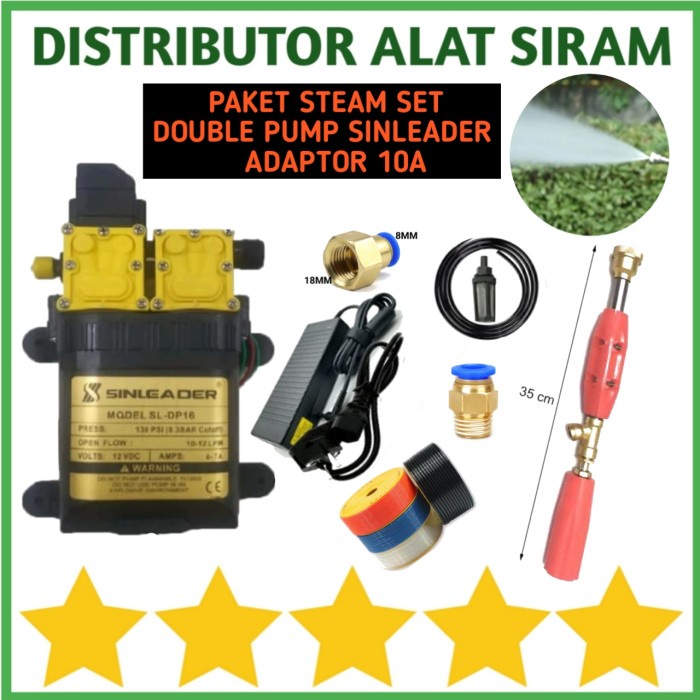 Jual PAKET STEAM CUCI AC MOTOR POMPA DC 12V DOUBLE PUMP SPRAYER ALAT ...