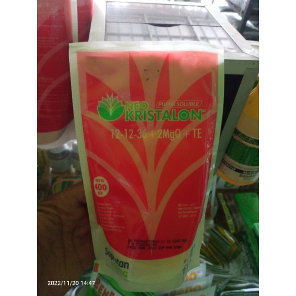 Jual Pupuk Neo KRISTALON warna merah kemasan 400 Gram | Shopee Indonesia