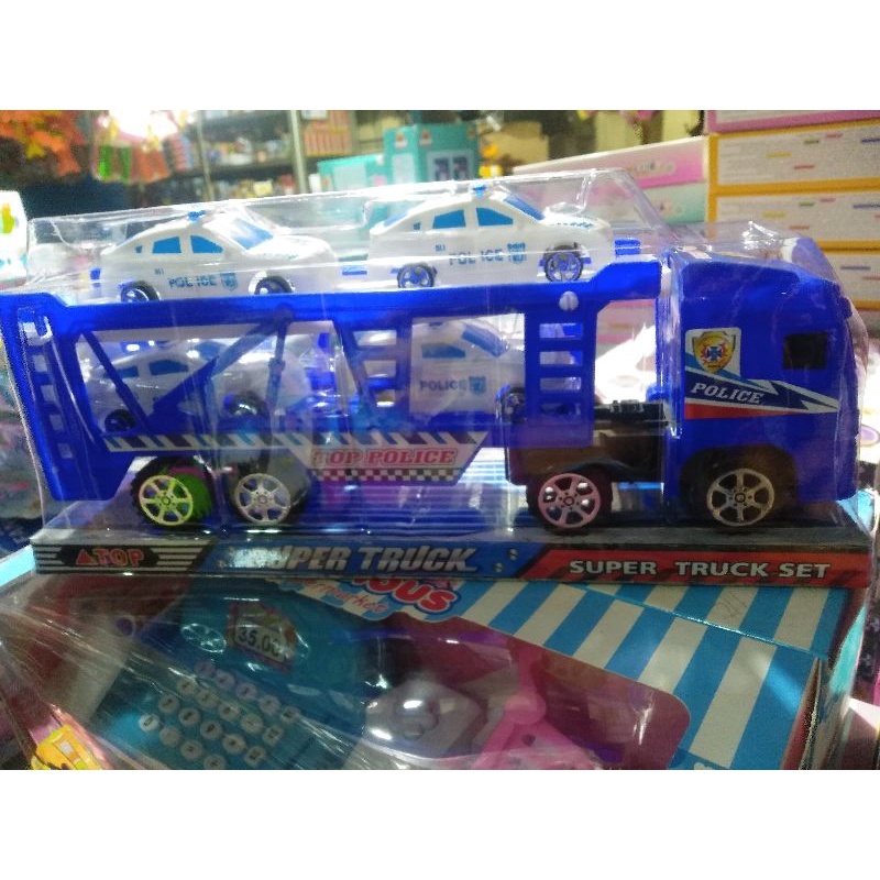 Jual MOBIL KONTAINER POLISI BAWA MOBIL BIRU DAN PUTIH | Shopee Indonesia