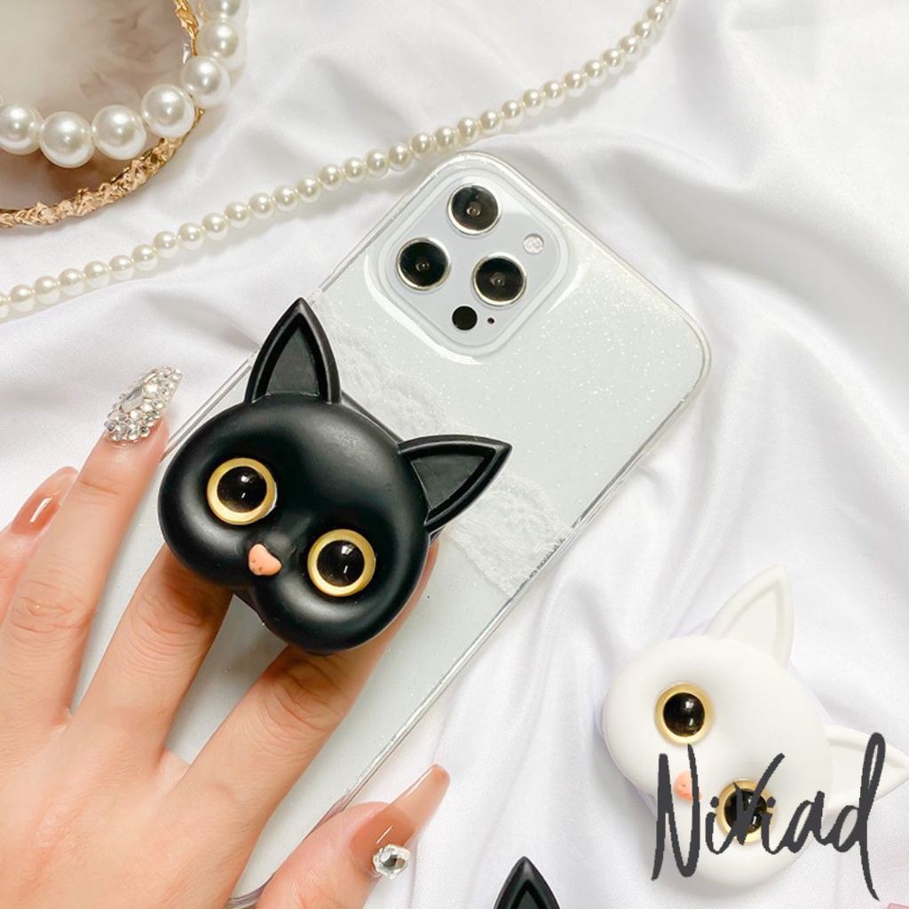 Jual Griptok 3D/ Flip Mirror Phone Holder/Phone Stand Karakter Kucing ...