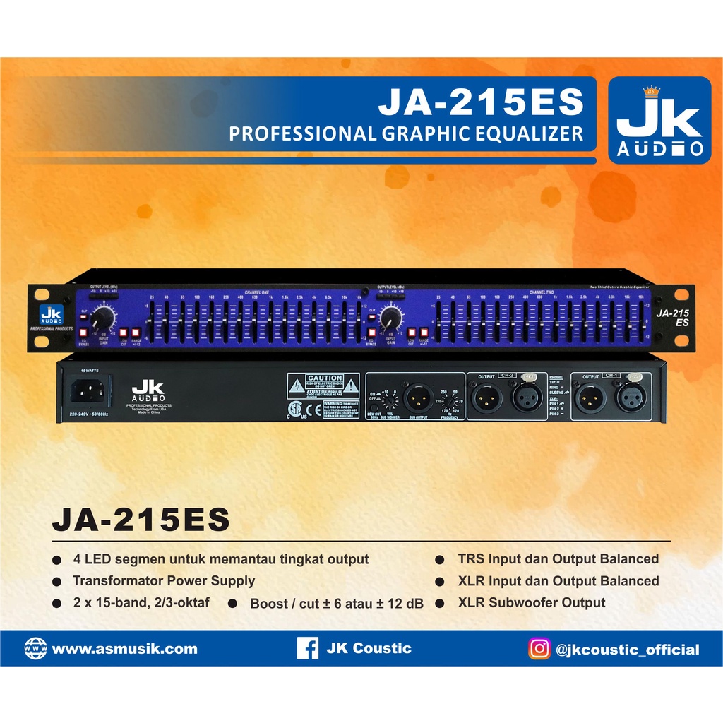 Jual Equalizer 215 JK Audio JA 215ES | Shopee Indonesia