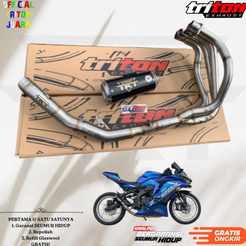 Jual Knalpot ZX25R, ZX25RR 2023 Original Triton Exhauast Type GT-5 V2 ...