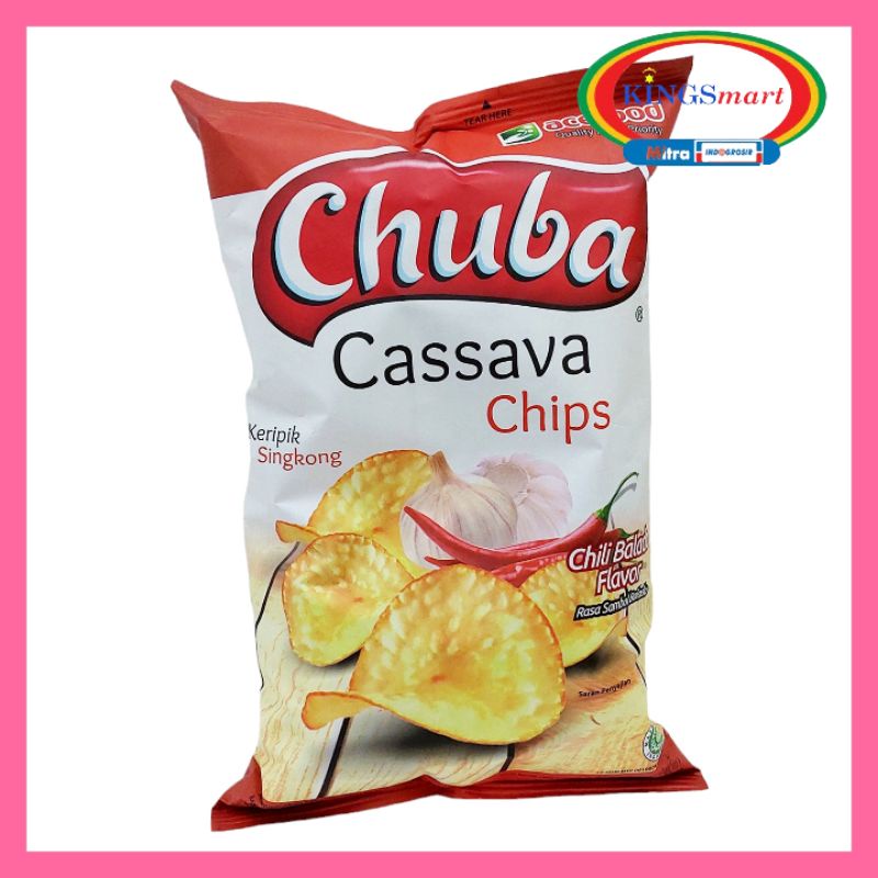 Jual chuba cassava chips keripik singkong chili balado 140g | Shopee ...