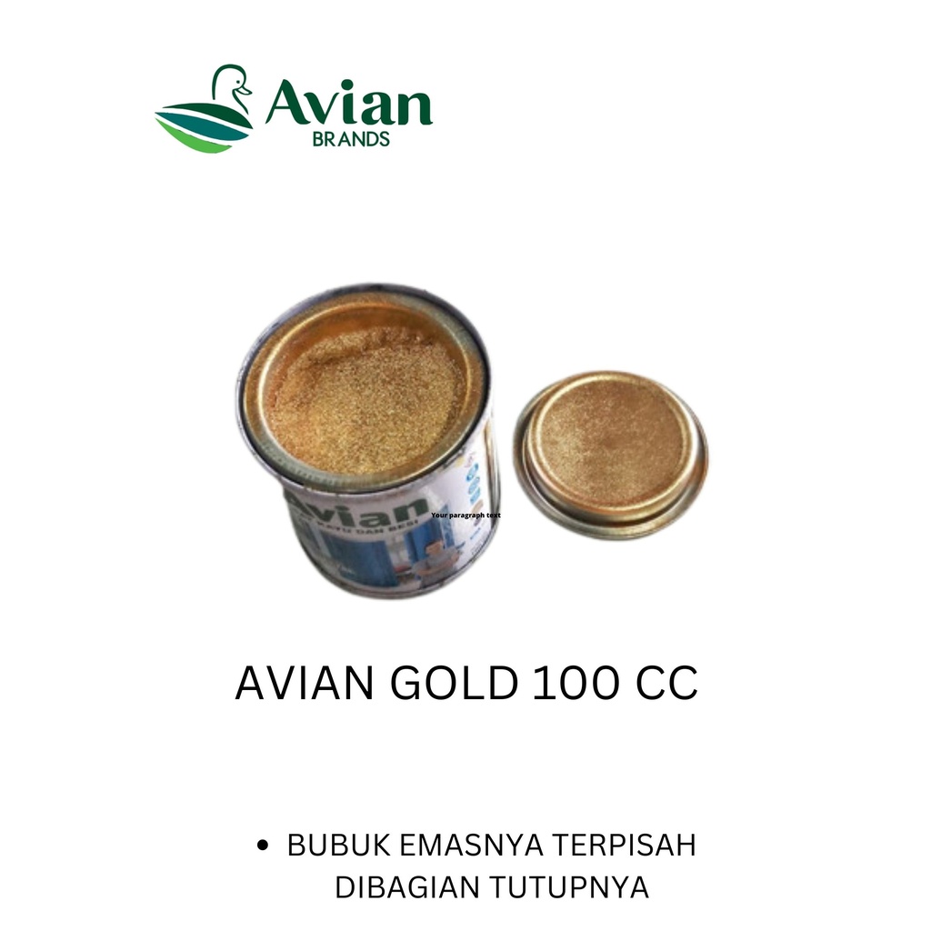 Jual CAT BESI AVIAN GOLD METALLIC 100 cc | Shopee Indonesia