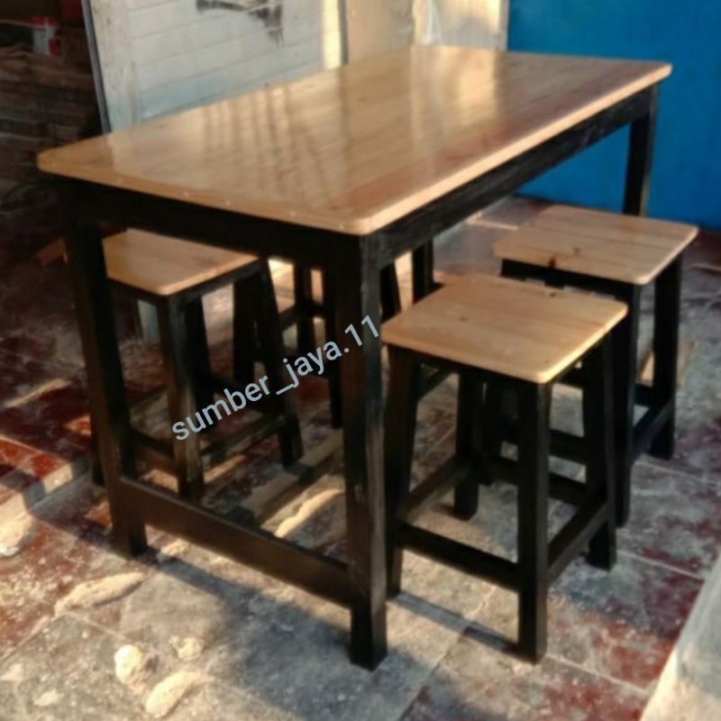 Jual meja makan resto set 4kursi | Shopee Indonesia
