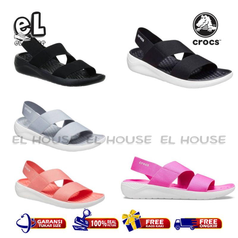 Jual CROCS LITERIDE STRETCH / SANDAL CROCS WANITA / SEPATU SANDAL CROCS ...