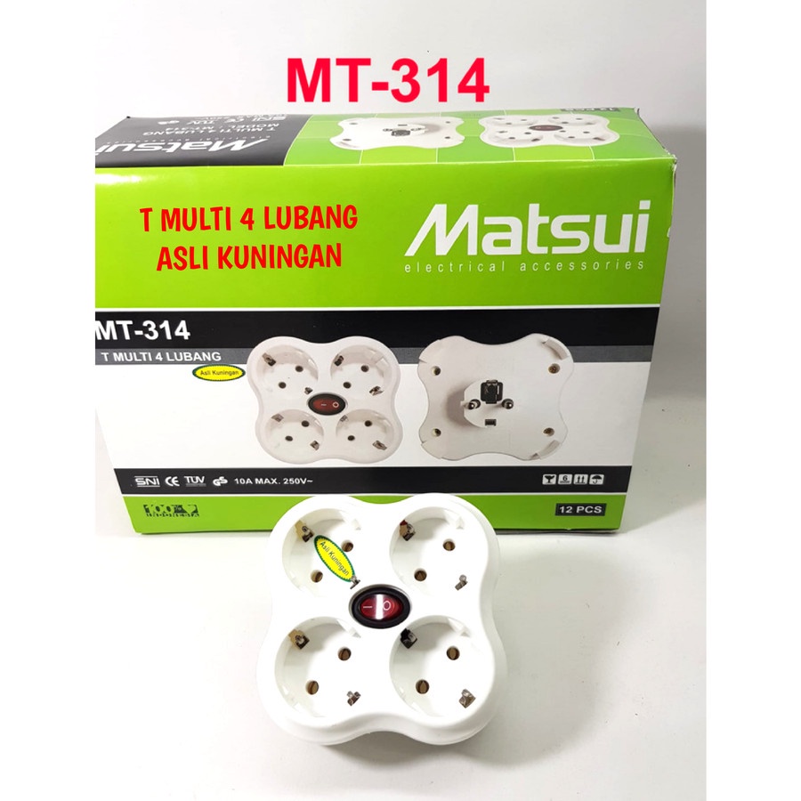 Jual Multi stop kontak MATSUI - MT 314 - Lubang 4 - ORIGINAL | Shopee ...