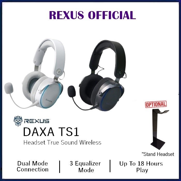 Jual Headphone Rexus Daxa Ts1 Gaming Headset True Sound Wireless ...