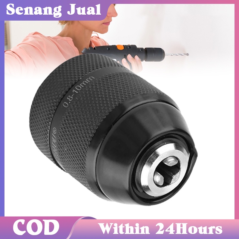 Jual Kepala Bor 10mm / Keyless Hand Electric Drill Chuck With Lock Self ...
