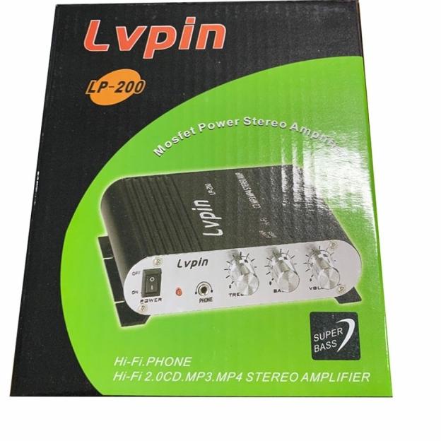 Jual Ampli Treble Bass Booster 12V Mini Hifi Stereo Amplifier LVPIN-LP ...