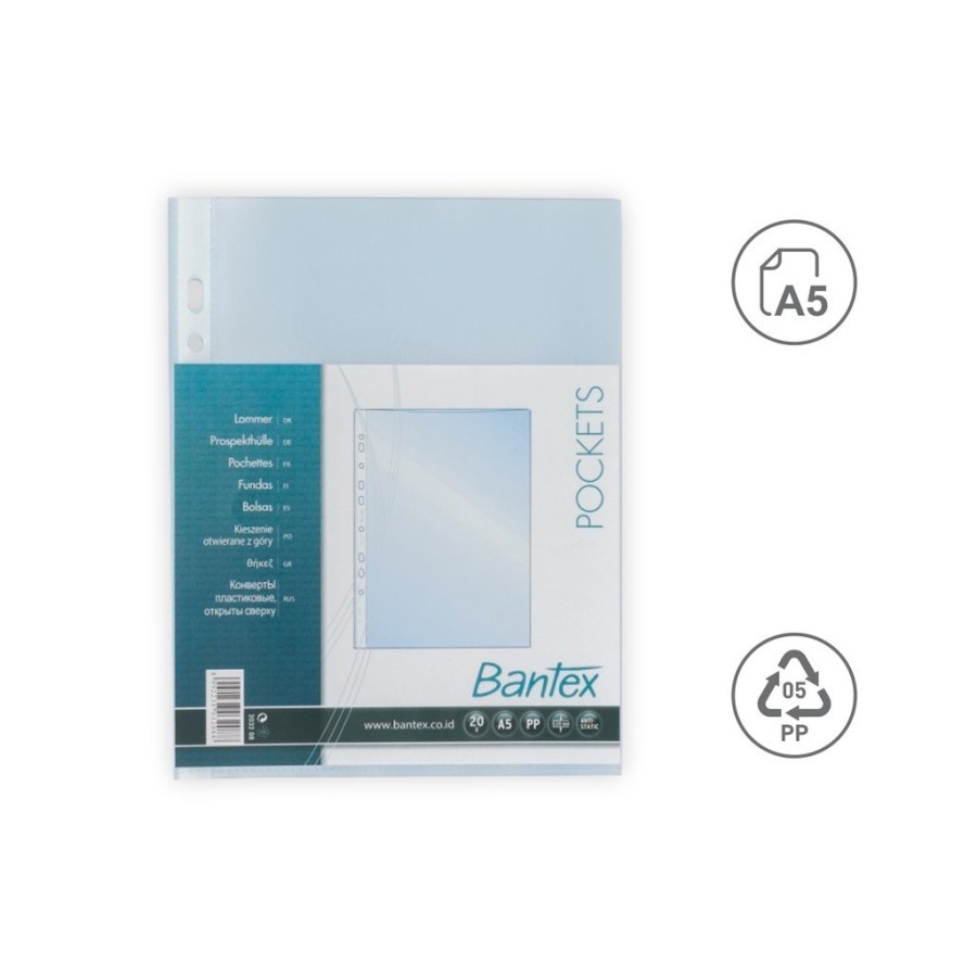 Jual PP Pocket / Sheet Protector A5 BANTEX 2032 Bening Clear | Shopee Indonesia
