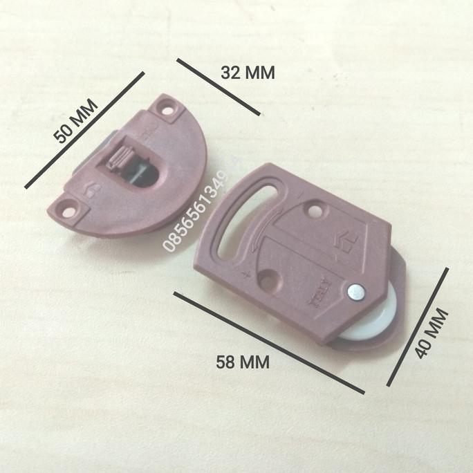 Jual Roda Plastik Coklat 427 Pintu Lemari Geser / Sliding stock ready ...