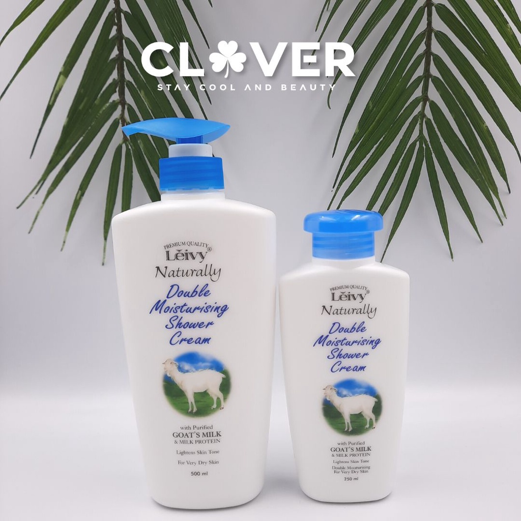 Jual LEIVY DOUBLE MOISTURIZING SHOWER CREAM GOATS MILK | Shopee Indonesia