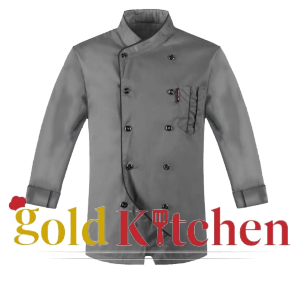 Jual Kemeja Kerja Baju Koki Chef Jacket Lengan Panjang Pria Wanita ...