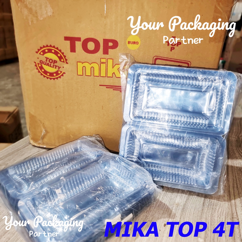 Jual (isi100) MIKA TOP 4T MIKA KUE BUNGKUS WADAH TEMPAT MAKANAN ROTI ...