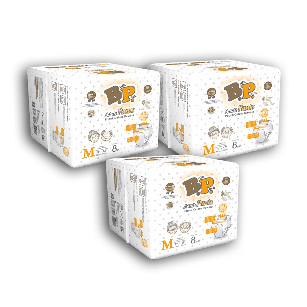 Jual BP Diapers Adult Pants / Popok Dewasa model Celana, ukuran M isi 8 ...
