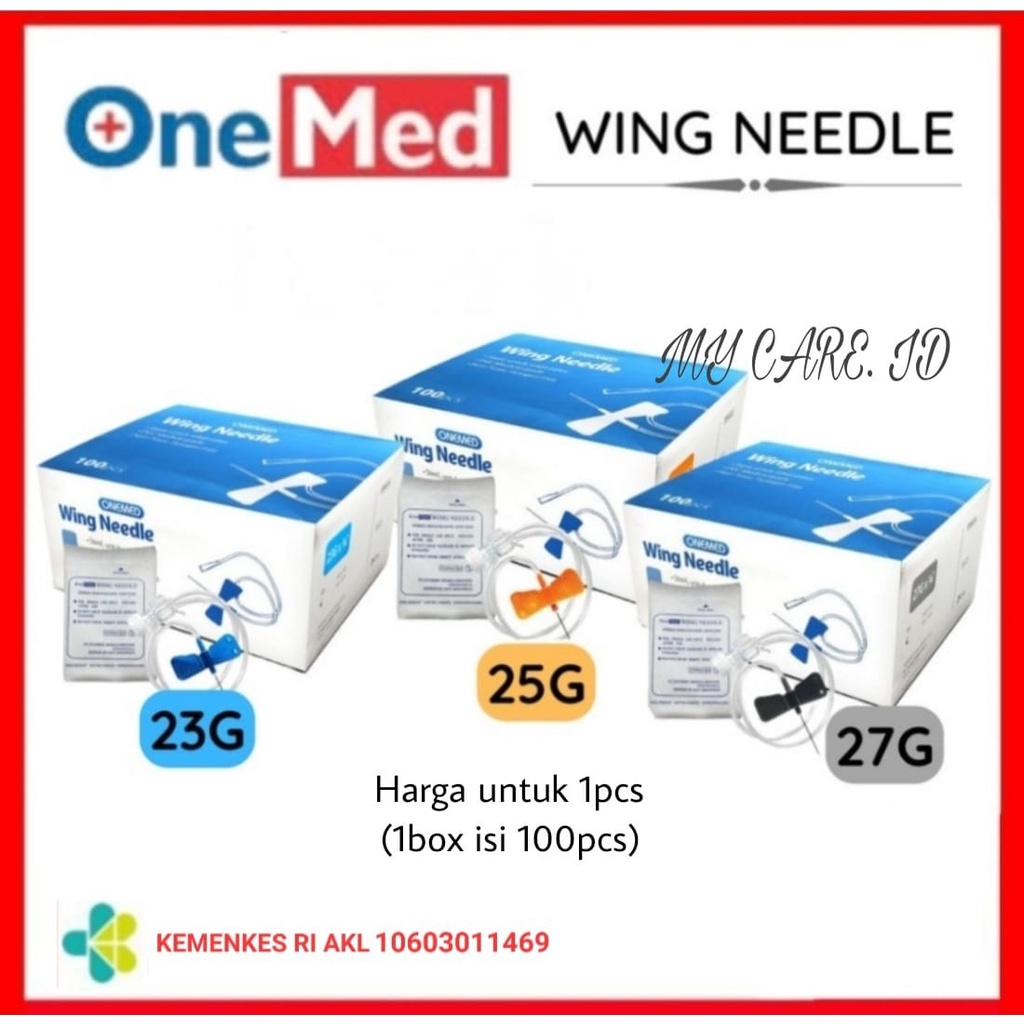 Jual LynCare ONEMED Wing 23G 25G 27G / Scalp Vein Wing ONEMED | Shopee Indonesia