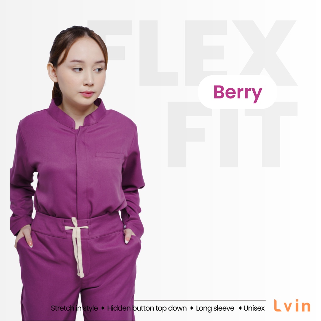 Jual [ Lvin ] FLEX FIT - Baju OKA Lengan Panjang / Baju Jaga / Set Baju ...