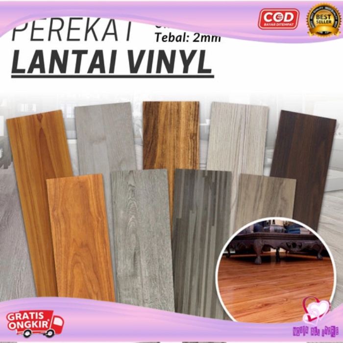 Jual STICKER LANTAI KAYU VINYL LANTAI PREMIUM TEBAL UKURAN 91.4CM X 15 ...