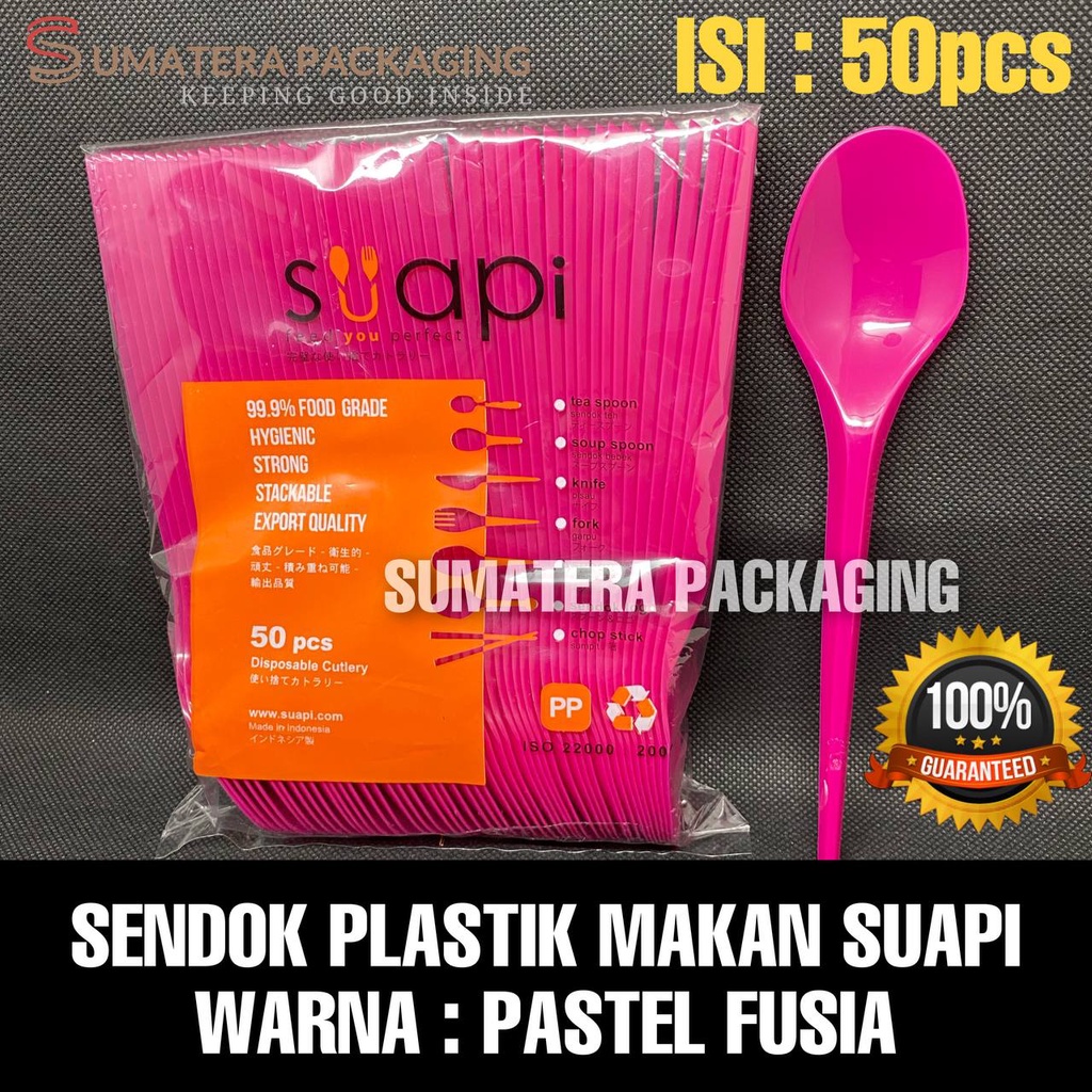 Jual Sendok Makan Plastik Suapi Warna Pastel isi 50 pcs per pack ...