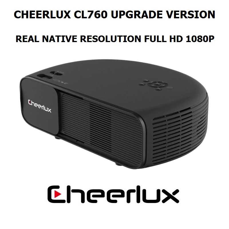Jual CHEERLUX CL760 UPGRADE VERSION - Real 1080P Home Projector 3200 ...