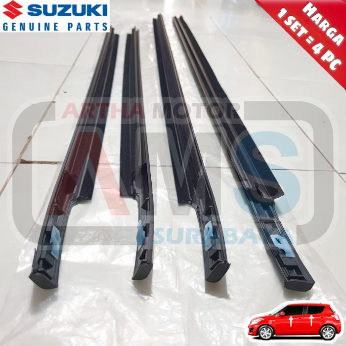 Jual Karet pelipit list lis kaca wheater Strip Mobil Swift 1 set Luar ...