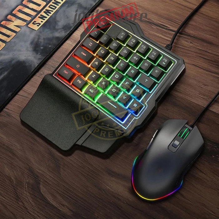 Jual Gaming Keyboard Single Hand GK103 Keyboard Semi Mechanical RGB Rainbow | Shopee Indonesia