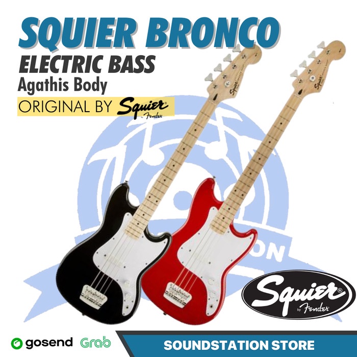 Jual Squier Bronco Electric Bass 30" Short Scale - Bass Elektrik ...