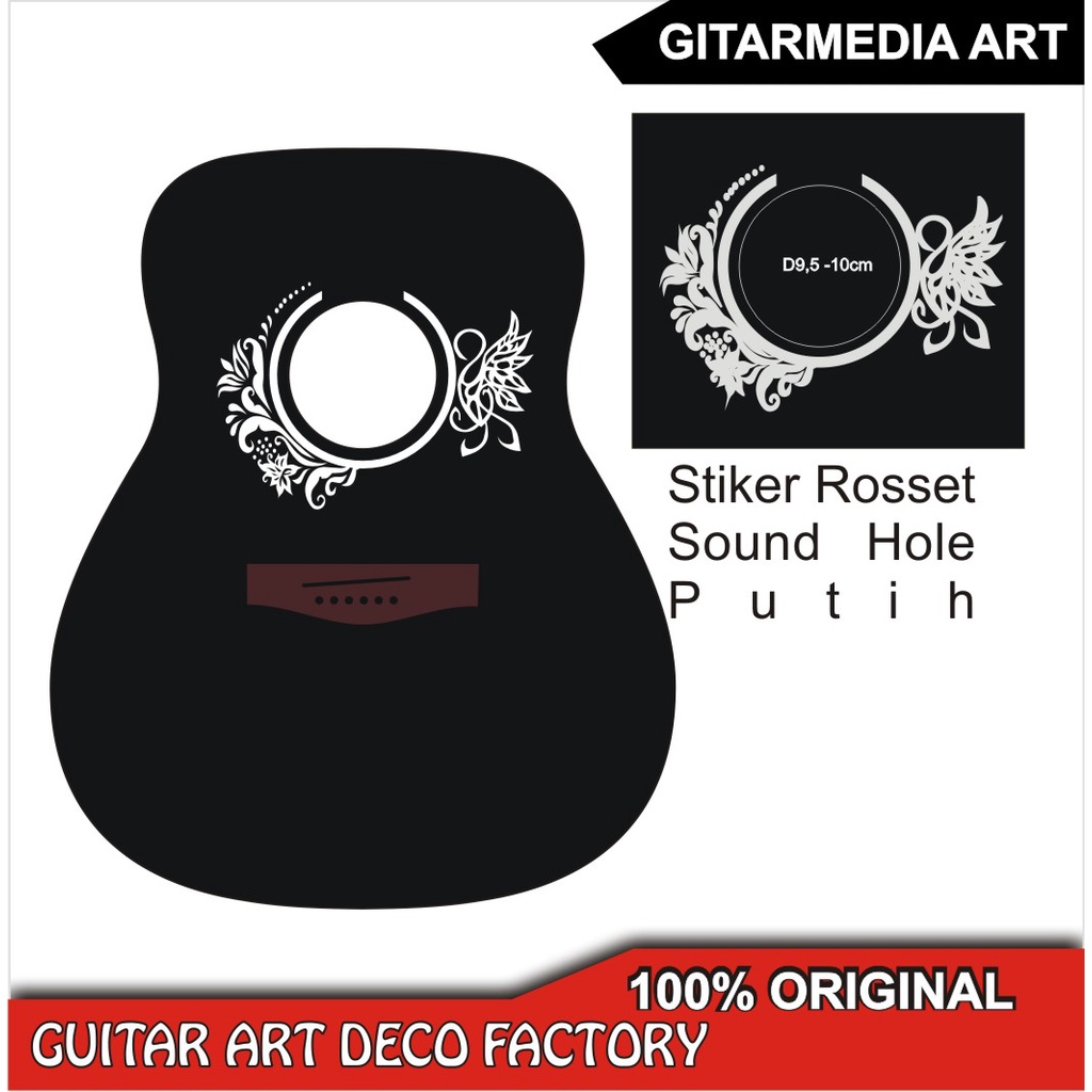 Jual aesthetic stiker lubang gitar sound hole rosset gitar akustik ...