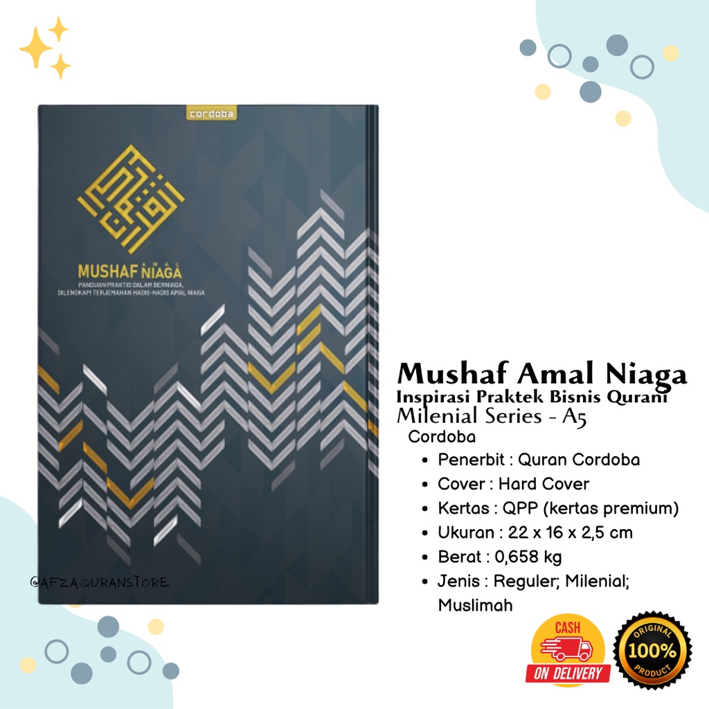 Jual Al Quran Mushaf Amal Niaga Milenial Panduan Praktis Berniaga Terjemah dan Hadits Niaga ...