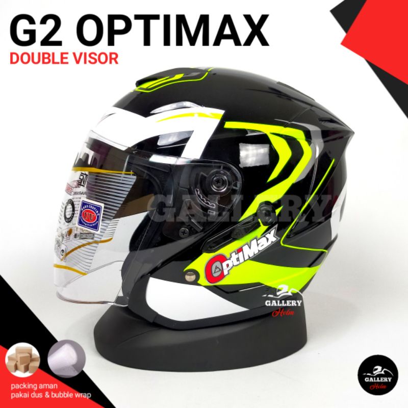 Jual HELM G2 MOTIF GRADASI | HELM HALF FACE DOUBLE VISOR | Shopee Indonesia