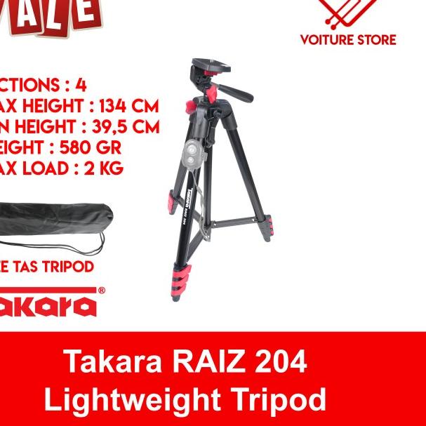 Jual Takara RAIZ 204 Lightweight Tripod Bluetooth Remote for Android ...