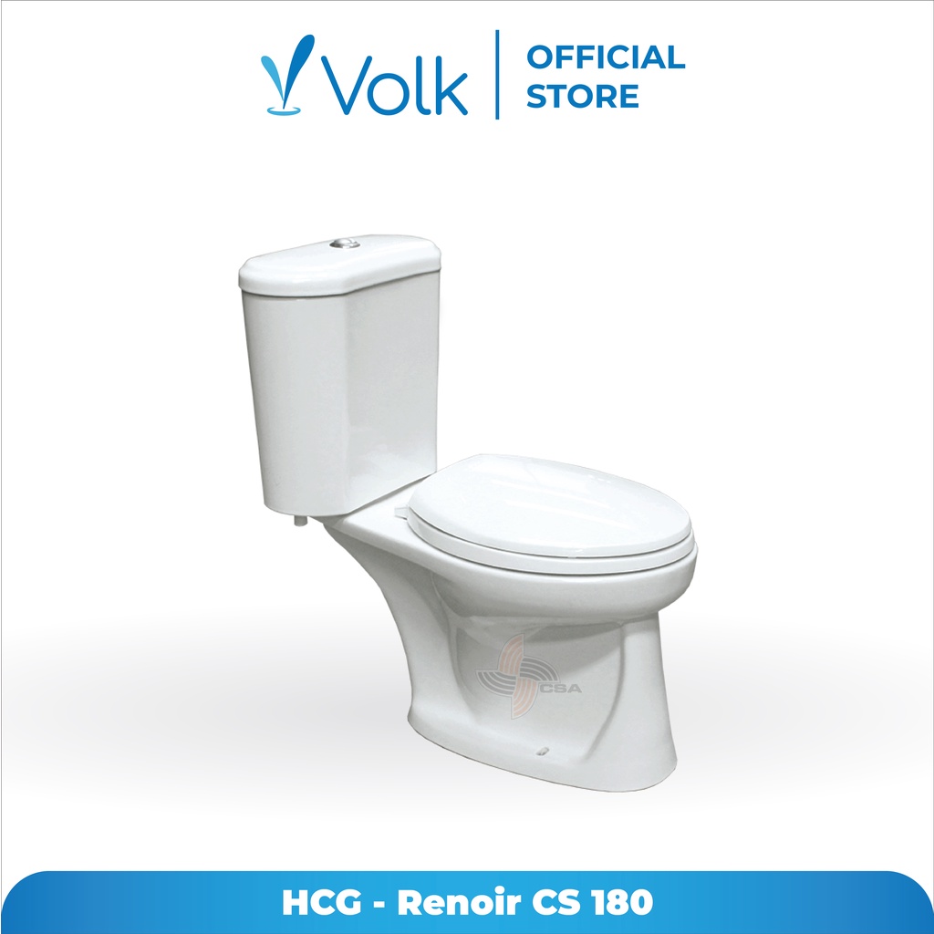 Jual Promo Kloset Duduk Hcg Renoir CS180 Two Piece Toilet Ivory | Shopee Indonesia