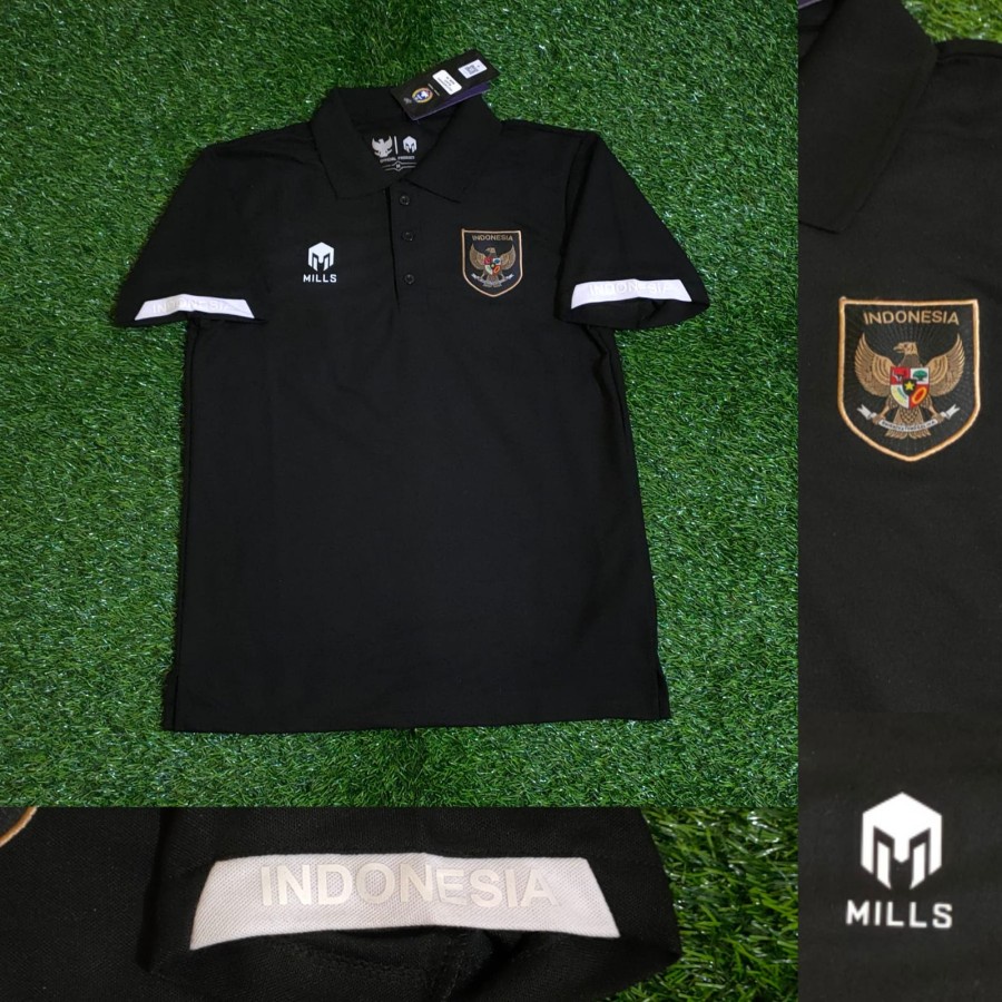 Jual JERSEY POLO SHIRT TIMNAS INDONESIA HITAM GRADE ORI | Shopee Indonesia