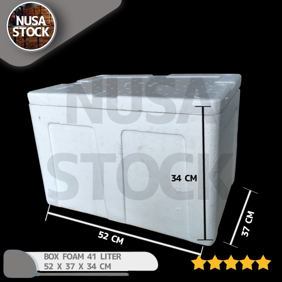Jual BOX STYROFOAM GG 41 LITER UKURAN 52 X 37 X 34 CM TULANG MOTIF ...